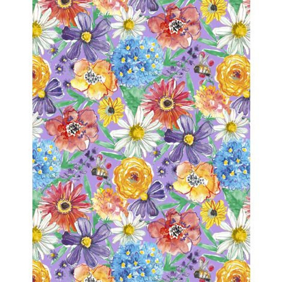 Fanciful Flight - Packed Floral, Purple – Ultimate Sewing Centre