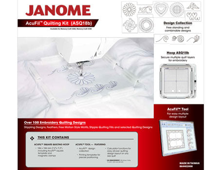 JANOME ACUFIL QUILTING KIT (ASQ18b) – Ultimate Sewing Centre