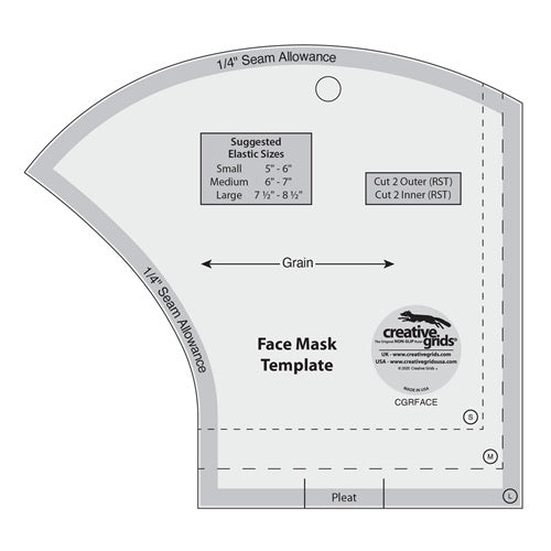 Creative Grids Mask Template – Ultimate Sewing Centre